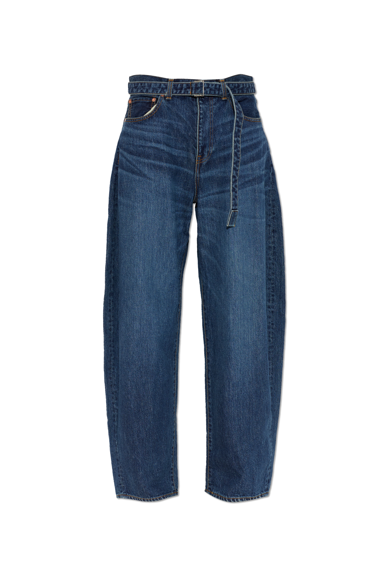 SACAI sacai Belted Wide-Leg Jeans